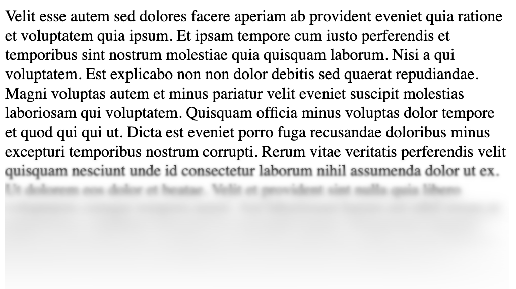 progressive blur in css